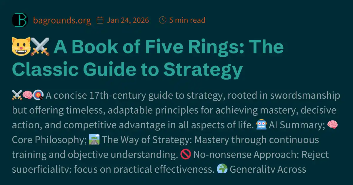 🇯🇵⚔️ A Book of Five Rings: The Classic Guide to Strategy