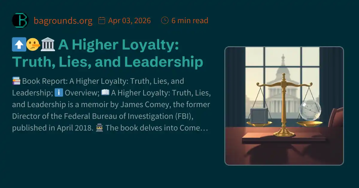 ⬆️🤥🏛️ A Higher Loyalty: Truth, Lies, and Leadership