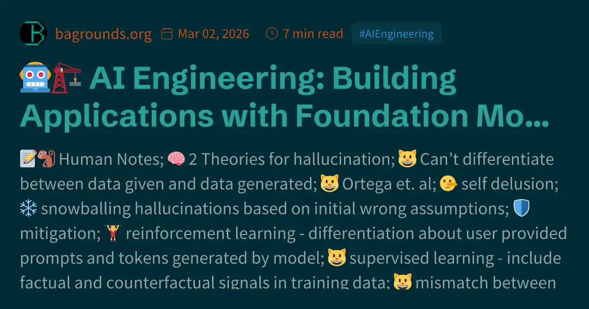 🤖🏗️ AI Engineering: Building Applications with Foundation Models