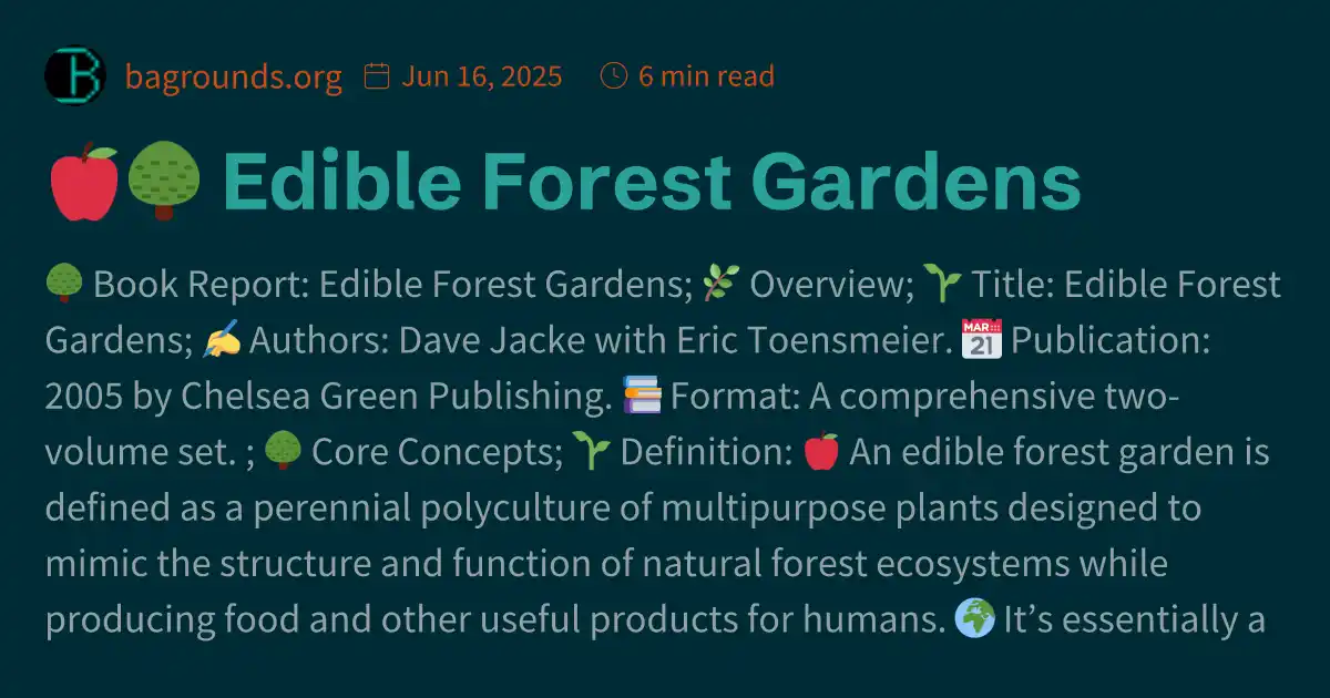 🍎🌳 Edible Forest Gardens