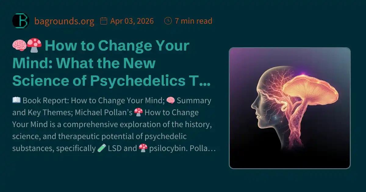 🧠🍄 How to Change Your Mind: What the New Science of Psychedelics ...