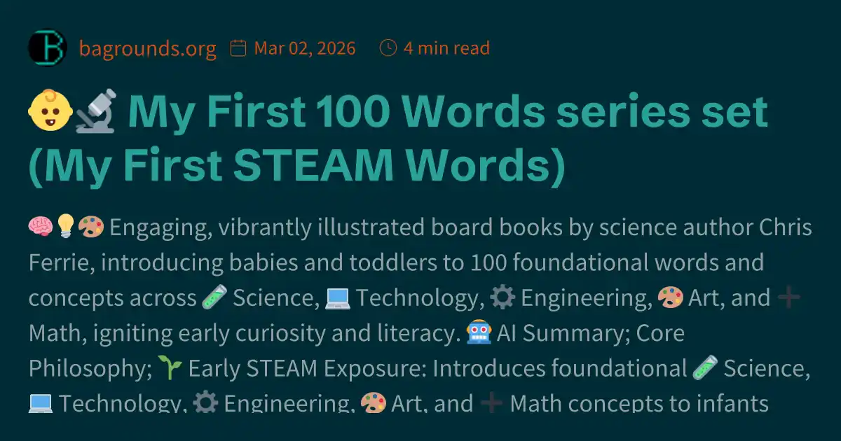 👶🔬 My First 100 Words series set (My First STEAM Words)