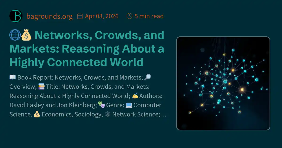 🌐💰 Networks, Crowds, and Markets: Reasoning About a Highly Connected World