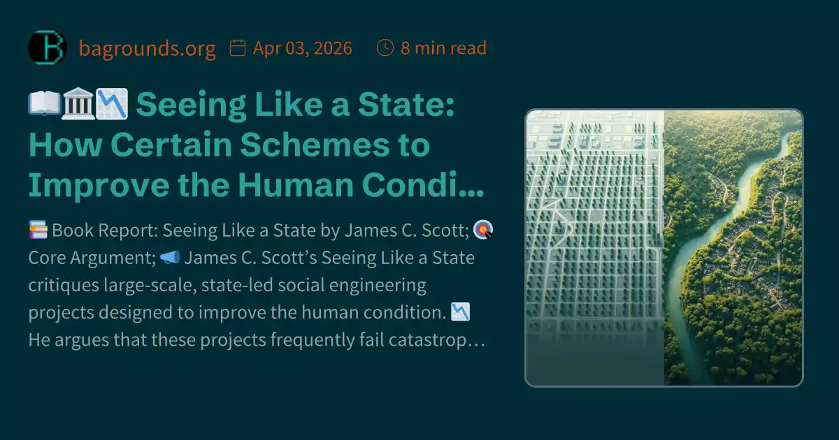 📖🏛️📉 Seeing Like a State: How Certain Schemes to Improve the Human ...