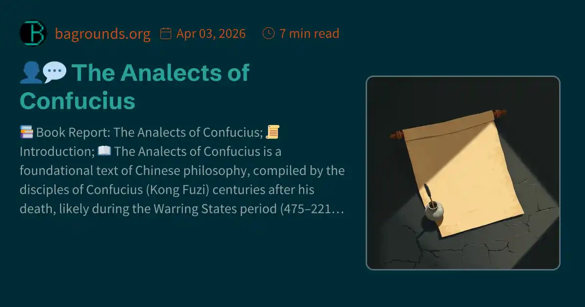 👤💬 The Analects of Confucius