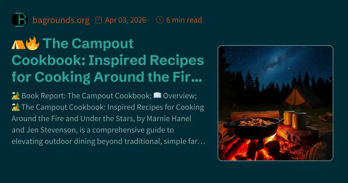 ⛺🔥 The Campout Cookbook: Inspired Recipes for Cooking Around the Fire ...