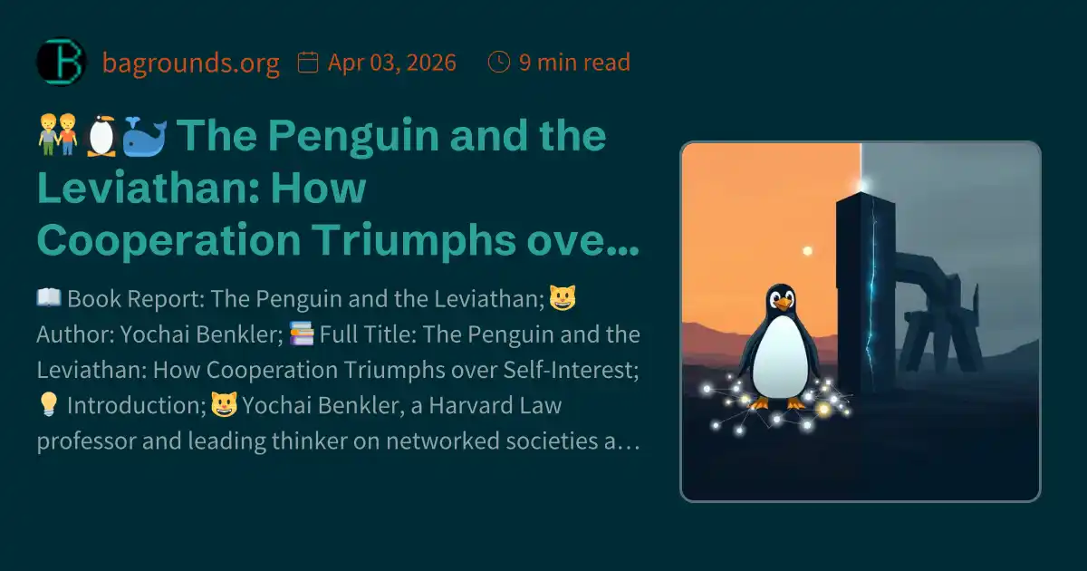 🤝🐧🐳 The Penguin and the Leviathan: How Cooperation Triumphs over Self ...