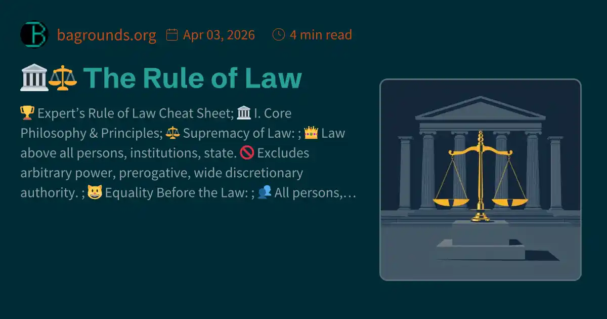 🏛️⚖️ The Rule of Law