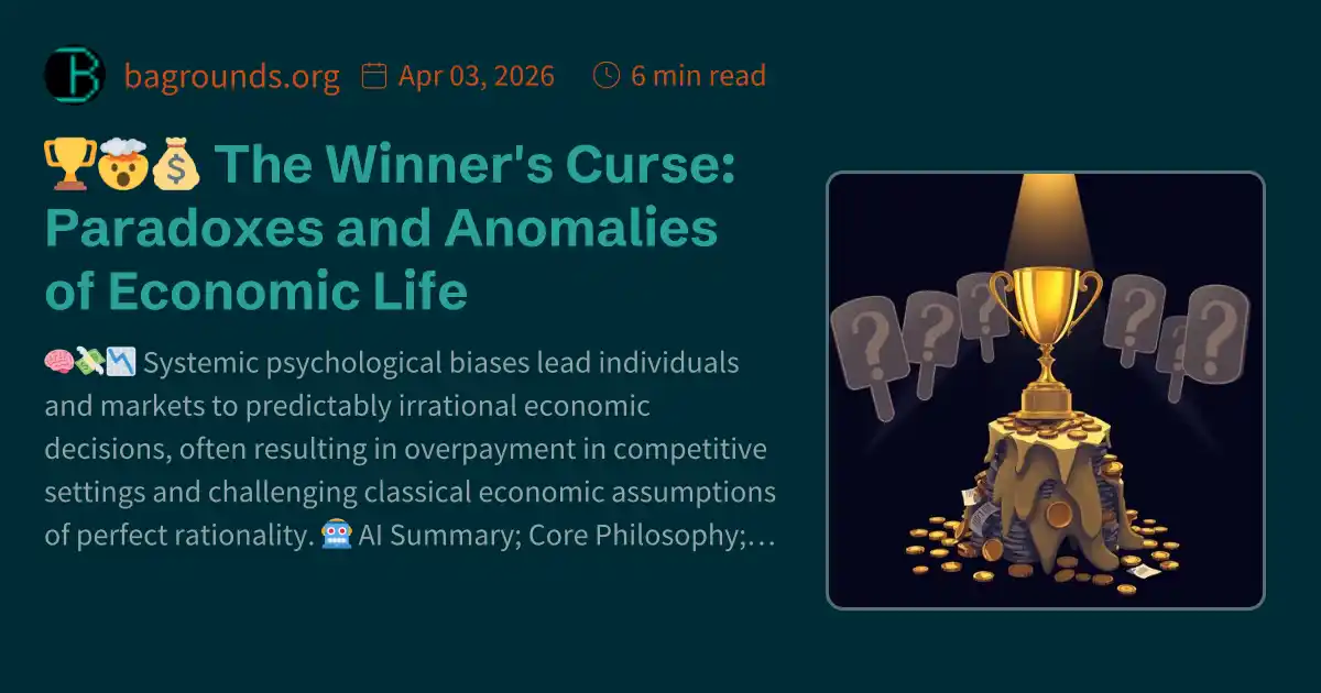 🏆🤯💰 The Winner's Curse: Paradoxes and Anomalies of Economic Life