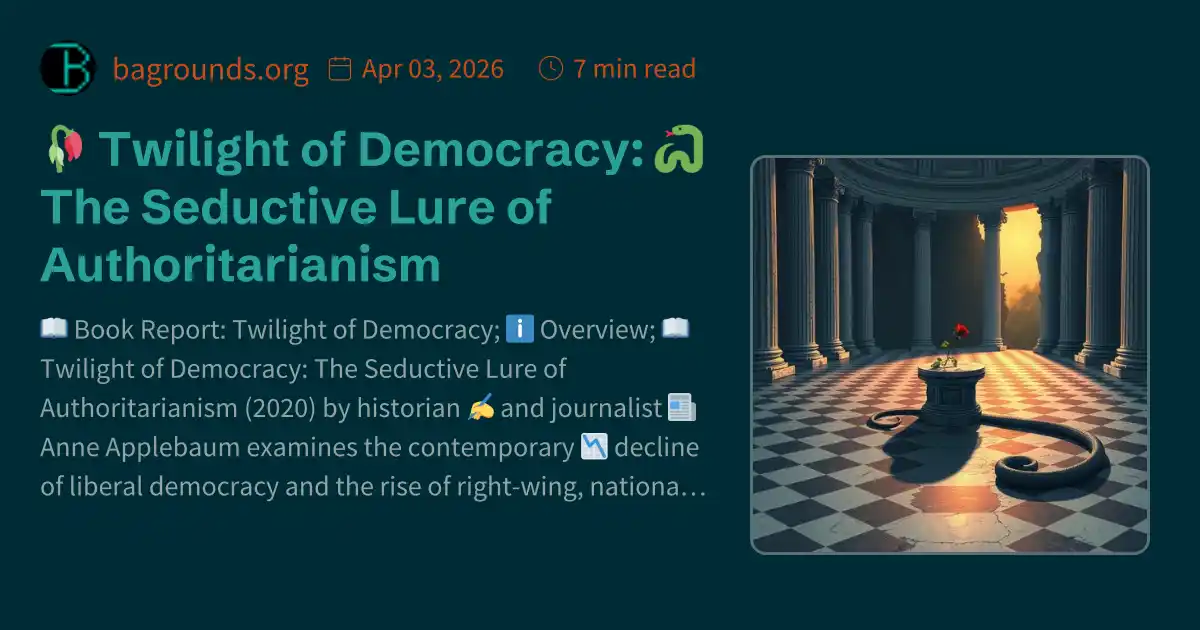 🥀 Twilight of Democracy: 🐍 The Seductive Lure of Authoritarianism