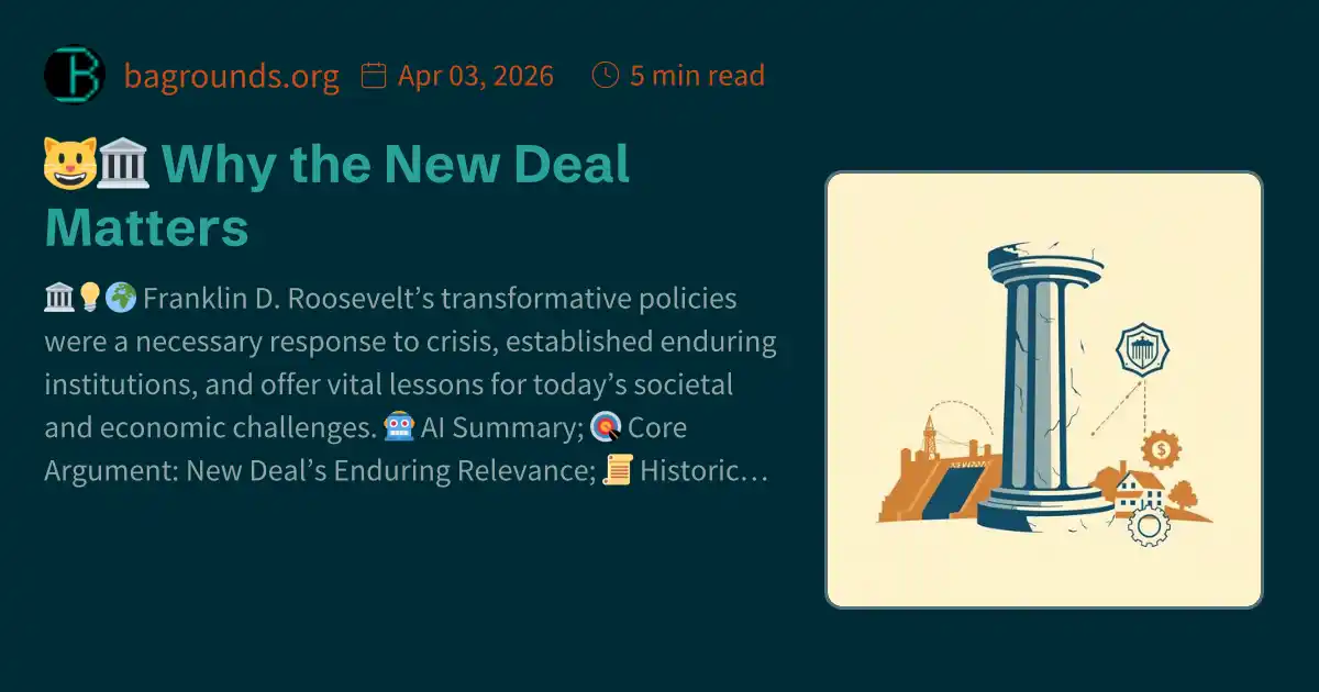🇺🇸🏛️ Why the New Deal Matters
