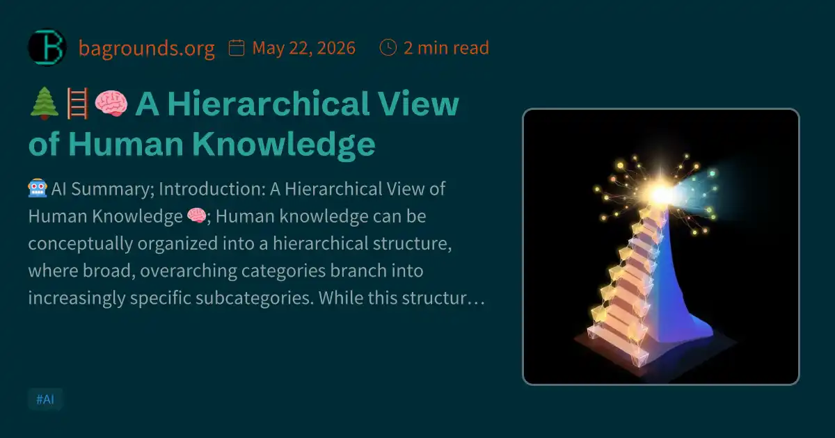 🌲🪜🧠 A Hierarchical View of Human Knowledge
