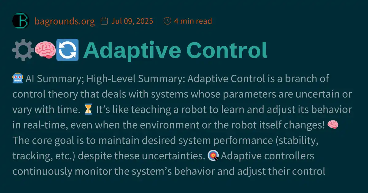 Adaptive Control