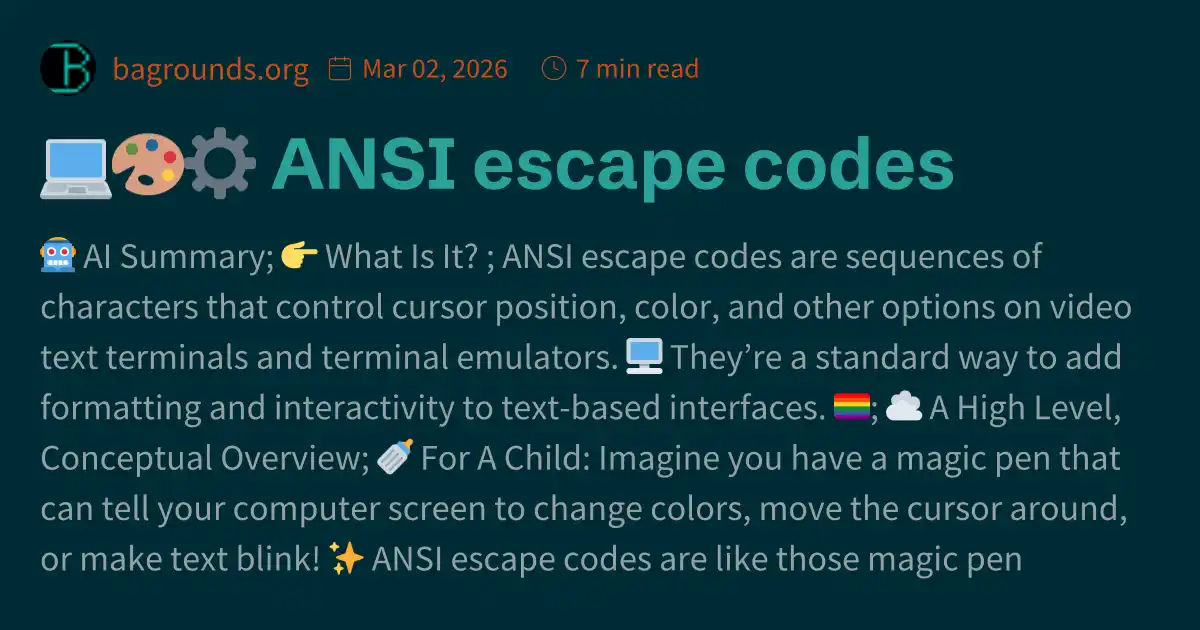 💻🎨⚙️ ANSI escape codes