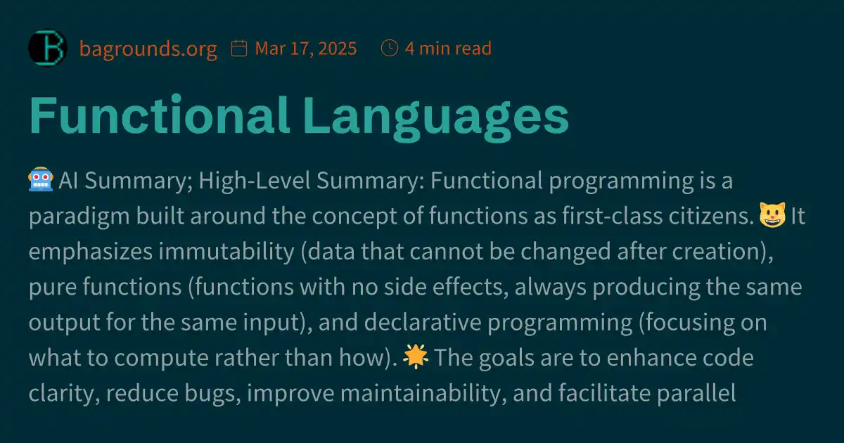 Functional Languages