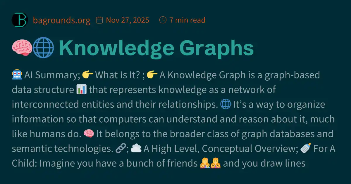 🧠🌐 Knowledge Graphs