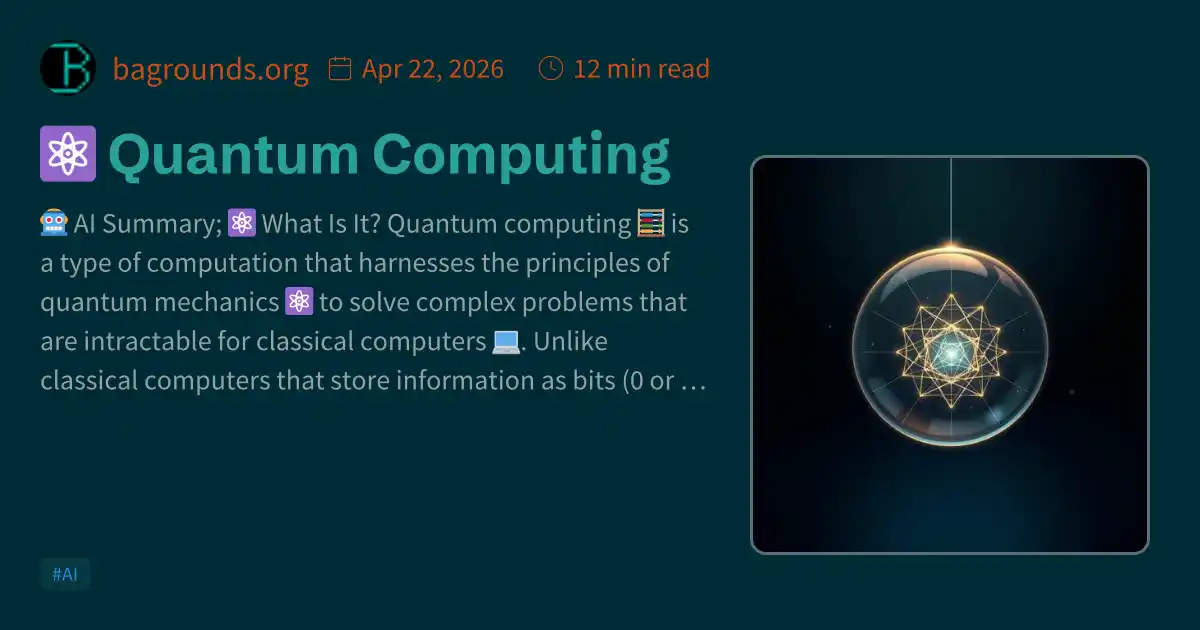 ⚛️ Quantum Computing