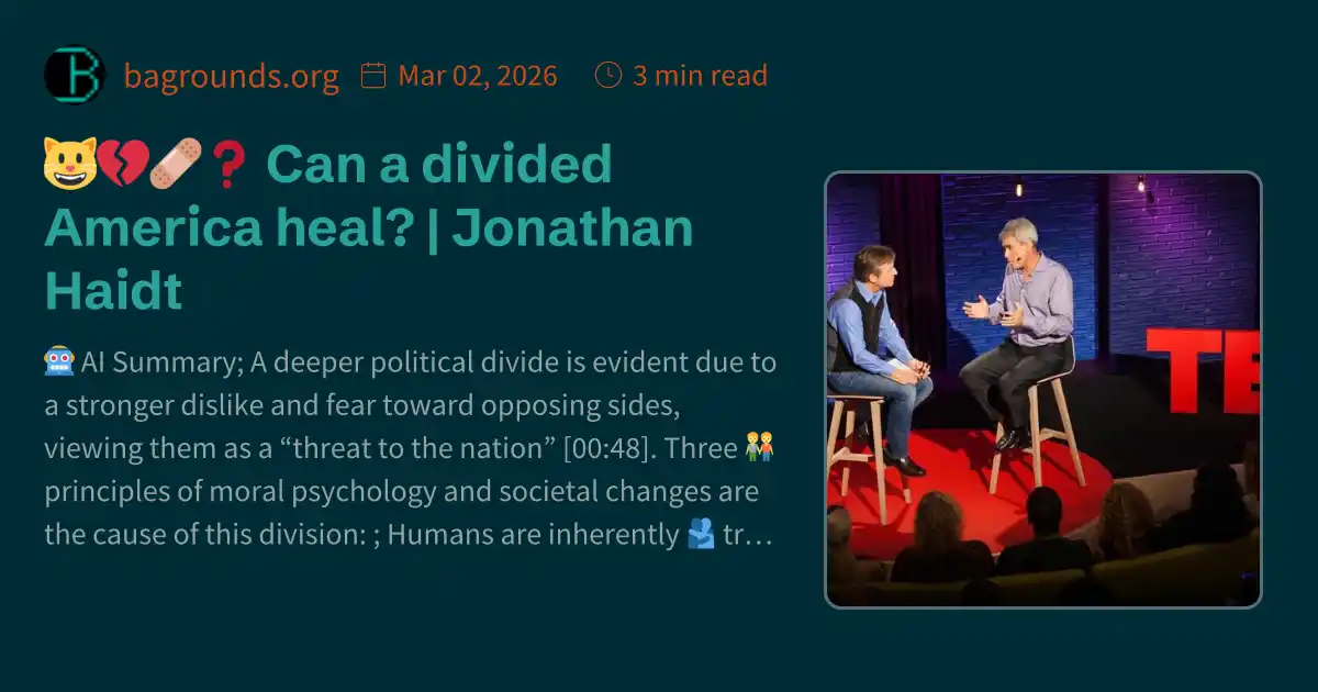 🇺🇸💔🩹 Can a divided America heal? | Jonathan Haidt
