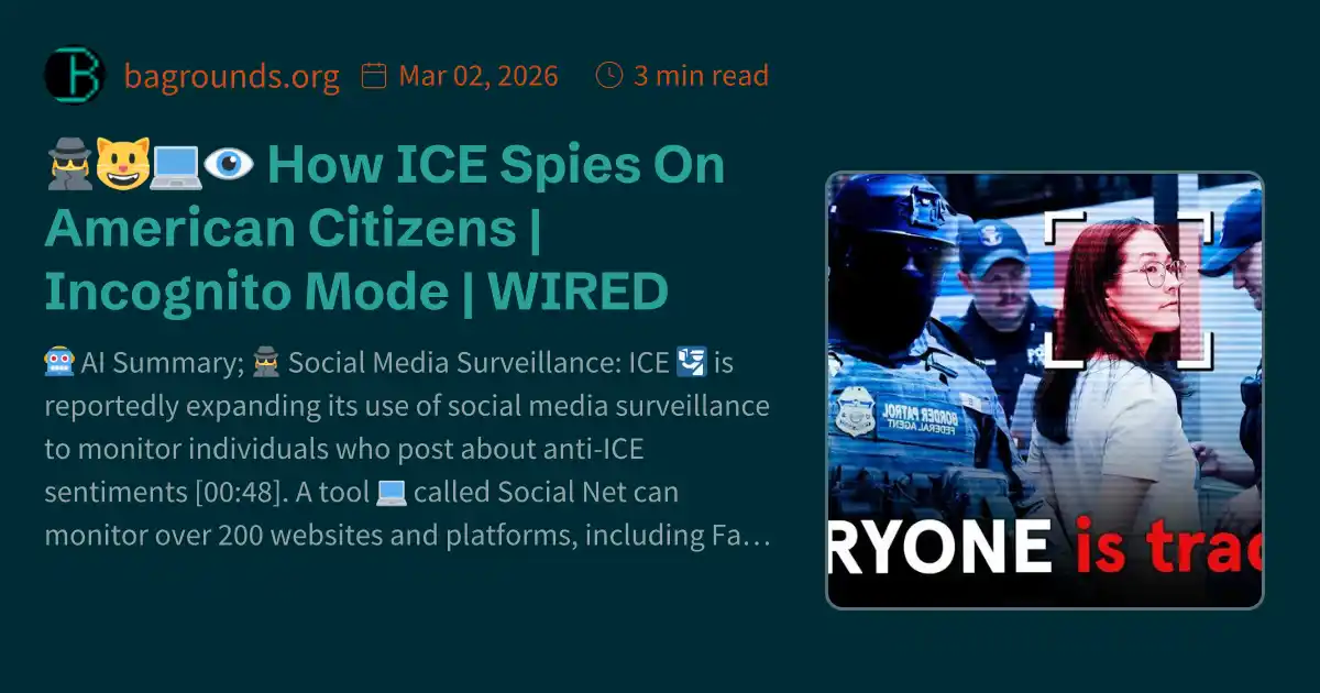 🕵️🇺🇸💻👁️ How ICE Spies On American Citizens | Incognito Mode | WIRED