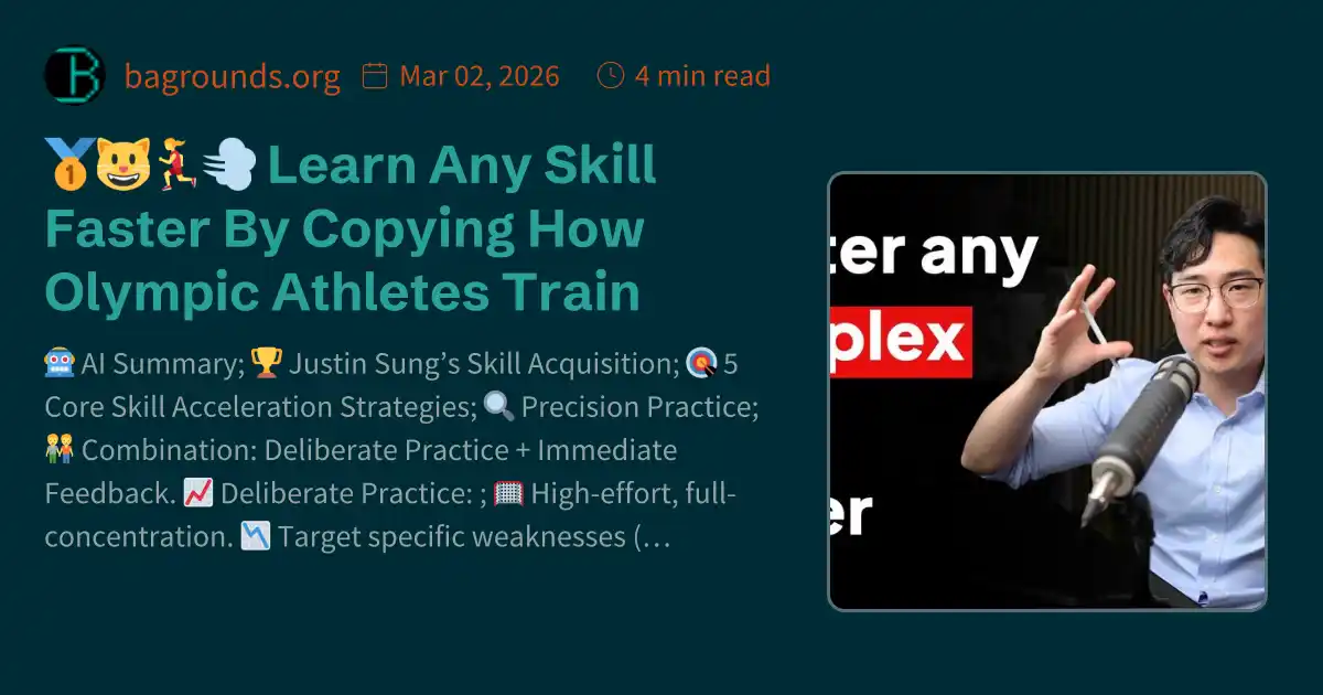 🥇🧑‍🏫🏃💨 Learn Any Skill Faster By Copying How Olympic Athletes Train
